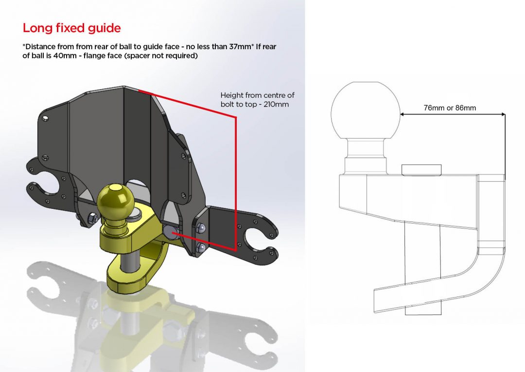 Ball and Pin Long Guide - Quick Hitch Systems